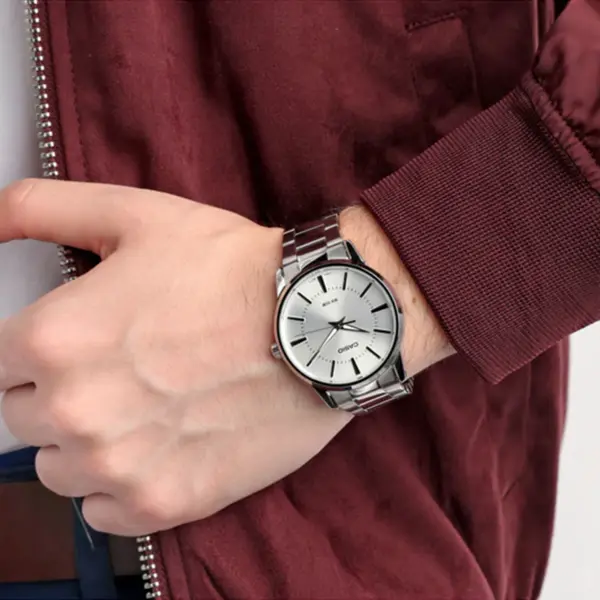 Casio Stainless Steel Analog Watch - Silver