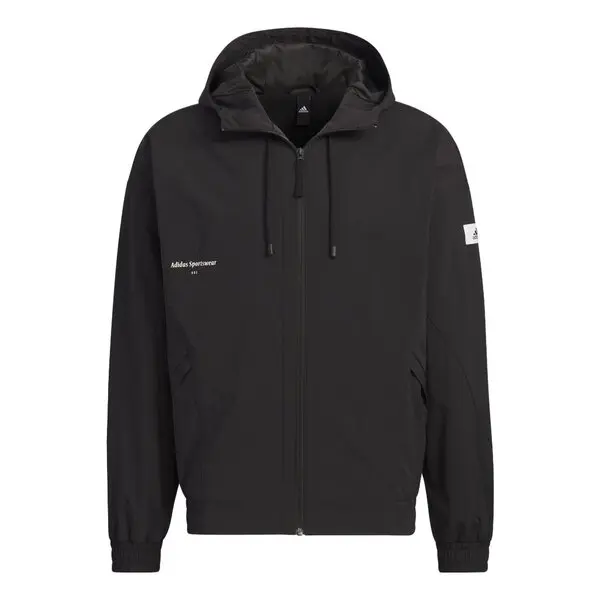 Adidas St Warm Woven Hooded Jacket - Black