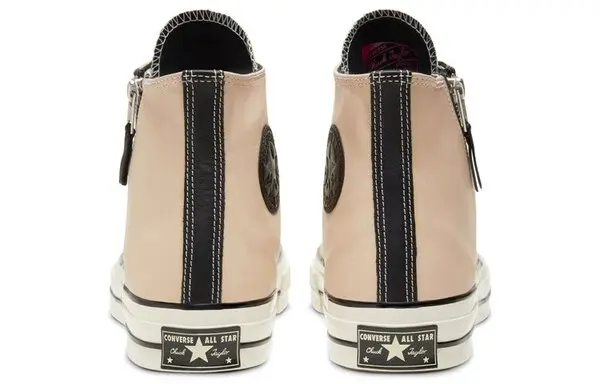 CONVERSE Leather Side Zip Chuck 70 High Top Sneakers - White