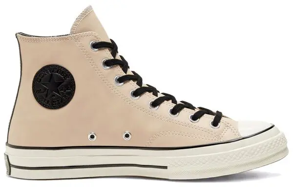 CONVERSE Leather Side Zip Chuck 70 High Top Sneakers - White