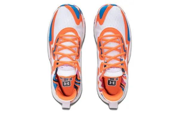 Under Armour Spawn 5 Low Top Basketball Sneakers - White/orange