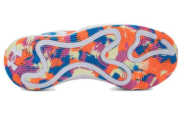 Under Armour Spawn 5 Low Top Basketball Sneakers - White/orange