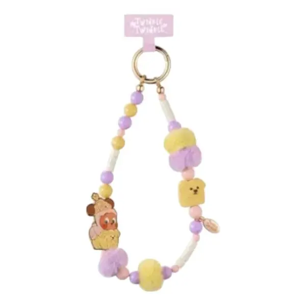 POP MART Stars Delicious Moments Collection Cell Phone Lanyard 'chestnut Cream - Multi-color