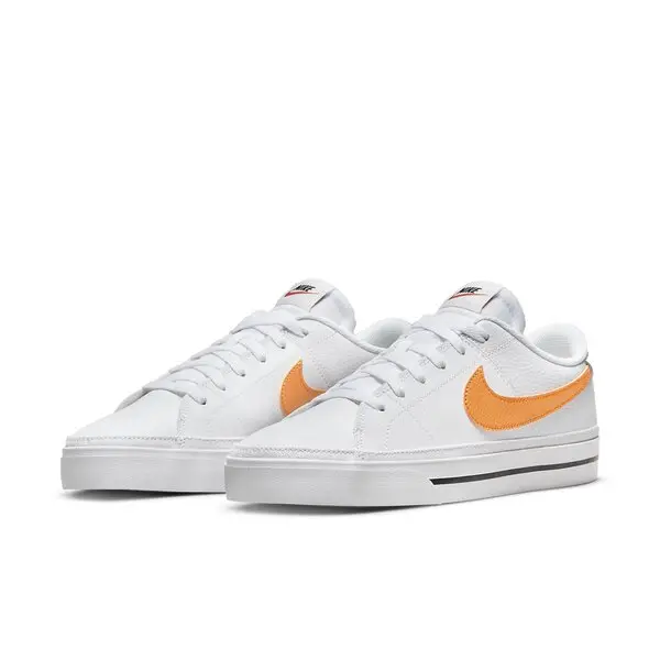 Nike Court Legacy Low Top Sneakers - White/orange