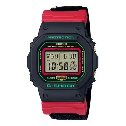 Casio G-shock Square Watch - Black/red