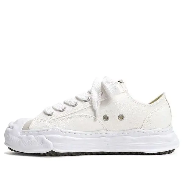 Mihara Yasuhiro Hank Og Sole Canvas Low-top Sneaker - White