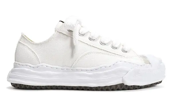 Mihara Yasuhiro Hank Og Sole Canvas Low-top Sneaker - White
