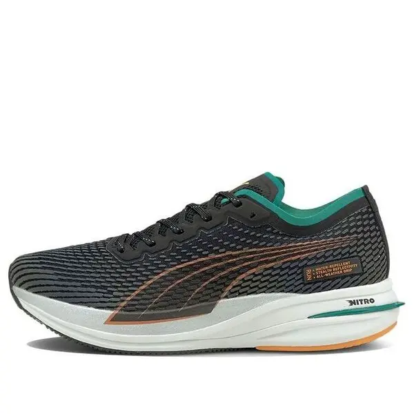 PUMA Deviate Nitro Wtr Running Sneakers - Black/orange