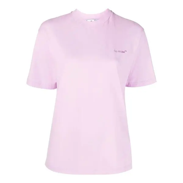 Off-White Diag-print Short-sleeved T-shirt - Light Pink