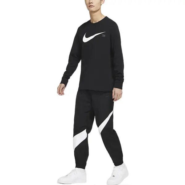 Nike Casual Breathable Lacing Bundle Feet Sports Pants/trousers/joggers Autumn Black