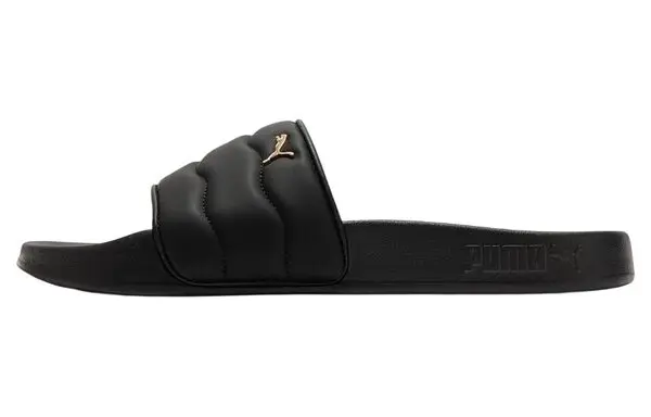 PUMA Lead Cat 2.0 Puffy Metallic Slides - Black