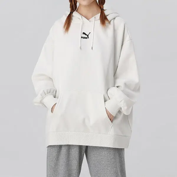 PUMA Classics Oversized Logo Fleece Hoodie