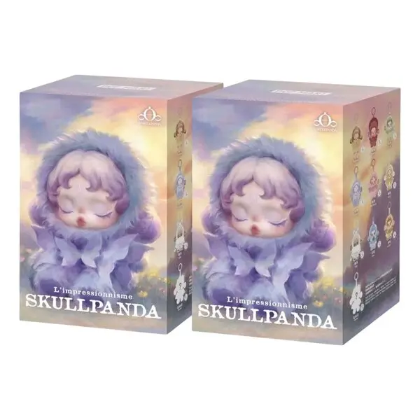 POP MART Skullpanda L'impressionnisme Plush Doll Sealed Case - Multi-color