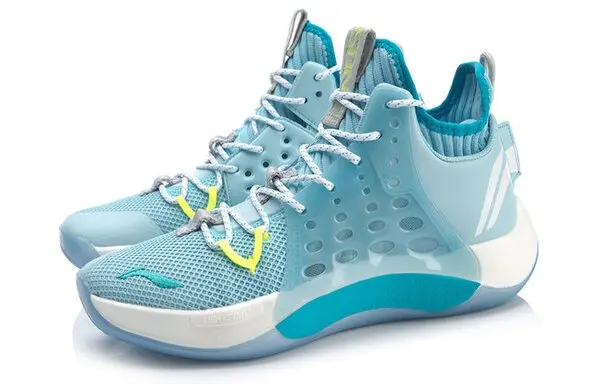 LI-NING Mid-top Athletic Sneakers - Blue/white
