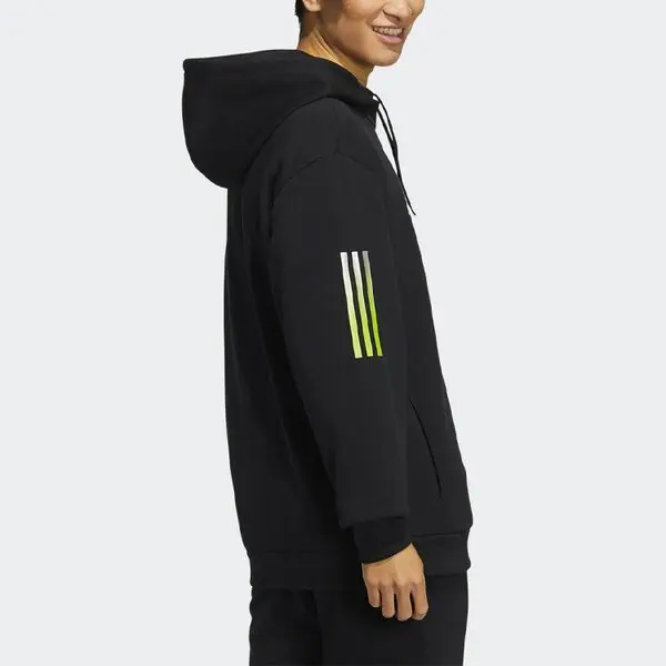 Adidas Neo Logo Printing Stripe Sports Loose Black - Default Color