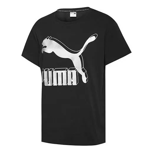 PUMA Classics Logo Short Sleeve Tee - Black