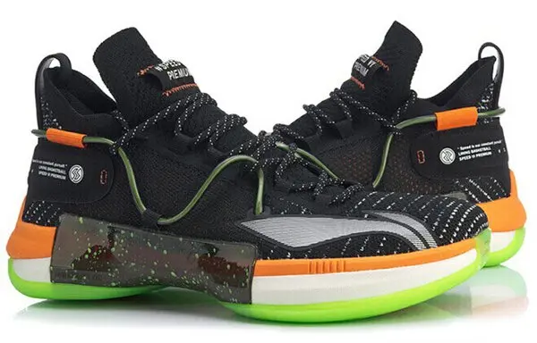 LI-NING Speed 6 Premium Athletic Sneakers - Blackgreen