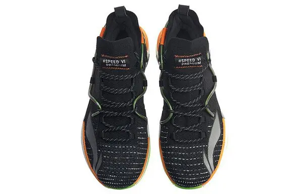 LI-NING Speed 6 Premium Athletic Sneakers - Blackgreen