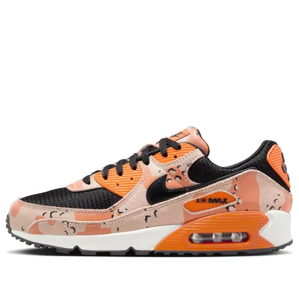 Nike Max 90 Premium Camouflage Sneakers - Bio Beige/safety Orange/phantom