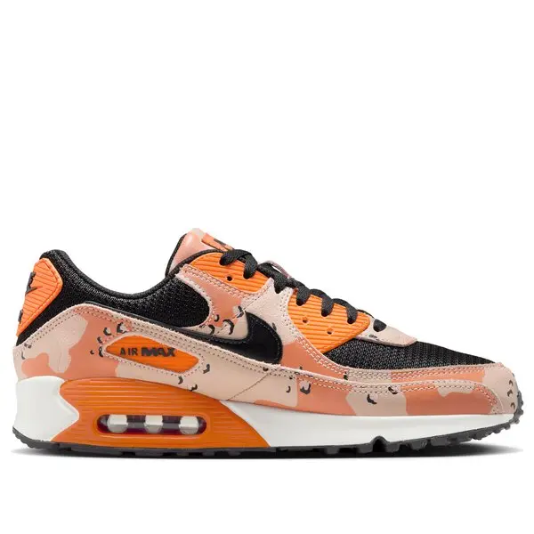 Nike Max 90 Premium Camouflage Sneakers - Bio Beige/safety Orange/phantom