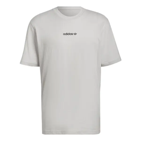 Adidas Originals Logo Printing Round Neck Pullover Short Sleeve White