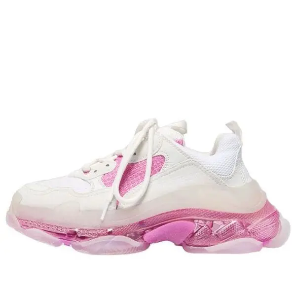 Balenciaga Triple S Clear Sole Sneakers - Pink/white