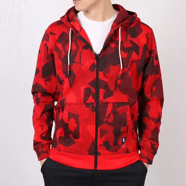 Nike Kyrie Irving Basketball Zip-up Fleece Hoodie - Red