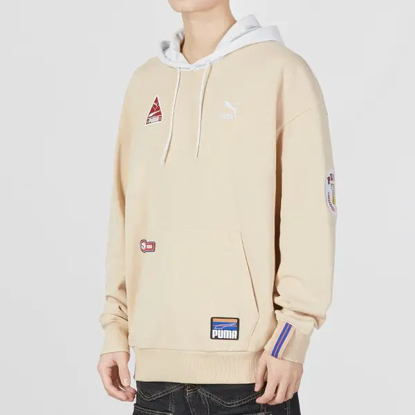 PUMA Team Badge Hoodie - Beige