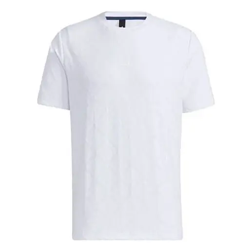 Adidas Th Tee Techjaq Logo Printing Mesh Short Sleeve