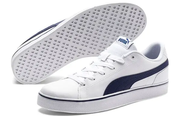 PUMA Court Point Vulc V2 Low Top Sneakers - White/blue