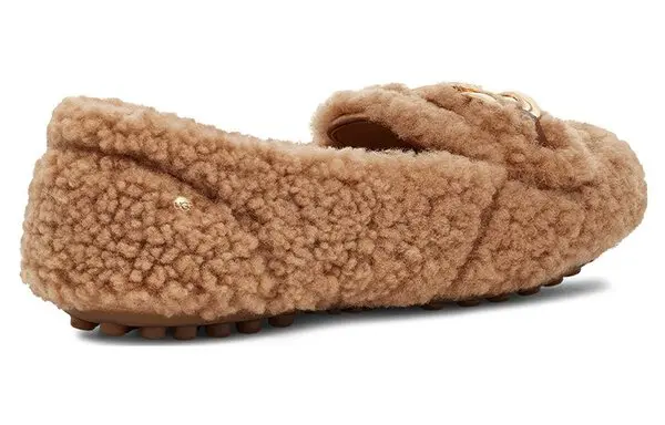 UGG Chain Detail Shearling Loafers - Brown