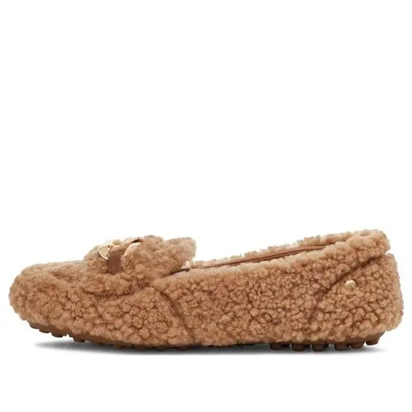 UGG Chain Detail Shearling Loafers - Brown