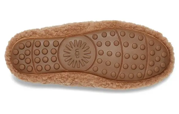 UGG Chain Detail Shearling Loafers - Brown