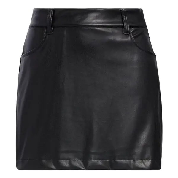 Adidas Faux Leather Mini Skirt - Black