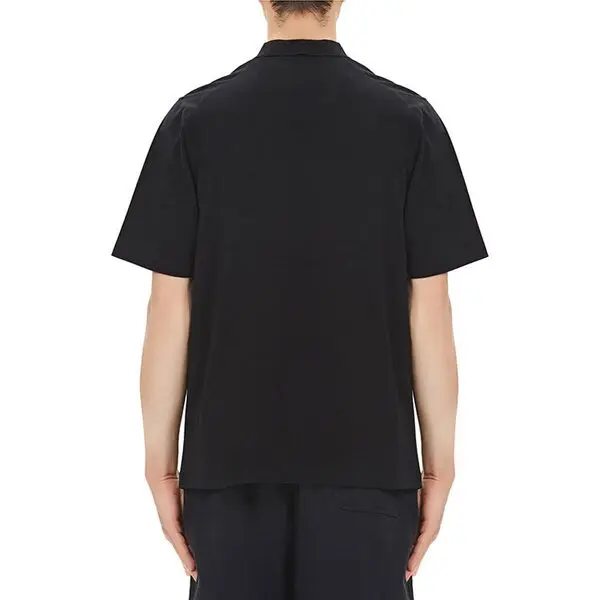 Adidas Y-3 Casual Solid Color Cotton Polo Shirt - Black