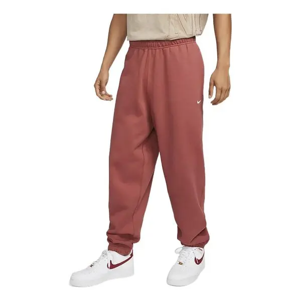 Nike Solo Swoosh Sweatpants 'canyon Rust White - Canyon Rust/white