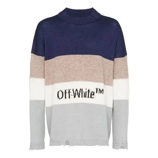 Off-White Multicolor Wool Sweater - Multi-color