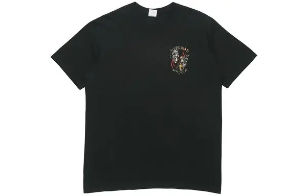 Supreme Ss20 Week 1 Laugh Now Tee Thorns Smiling Face Printing Short Sleeve - Black