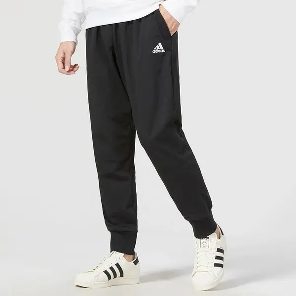 Adidas Essentials Logo Track Pants - Black