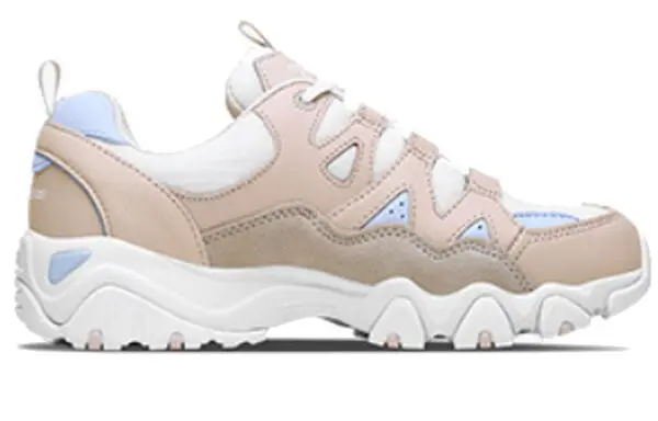 Sketchers D'lites 2.0 Low-top Athletic Sneakers - Pink/white