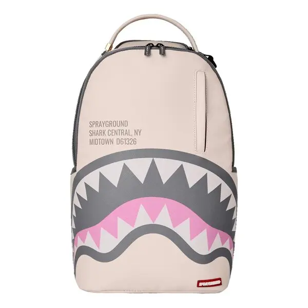 SPRAYGROUND Shark Central Rose Dlxsv Backpack - White/black