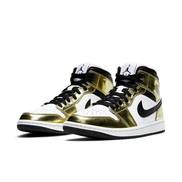 JORDAN 1 Mid Se Metallic Sneakers - Gold