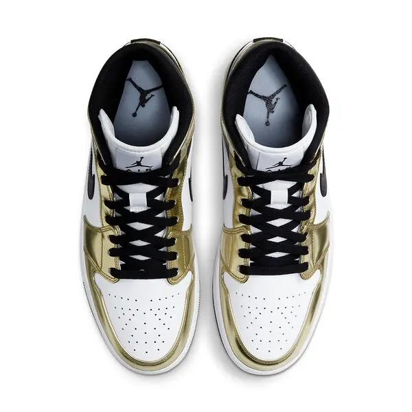 JORDAN 1 Mid Se Metallic Sneakers - Gold