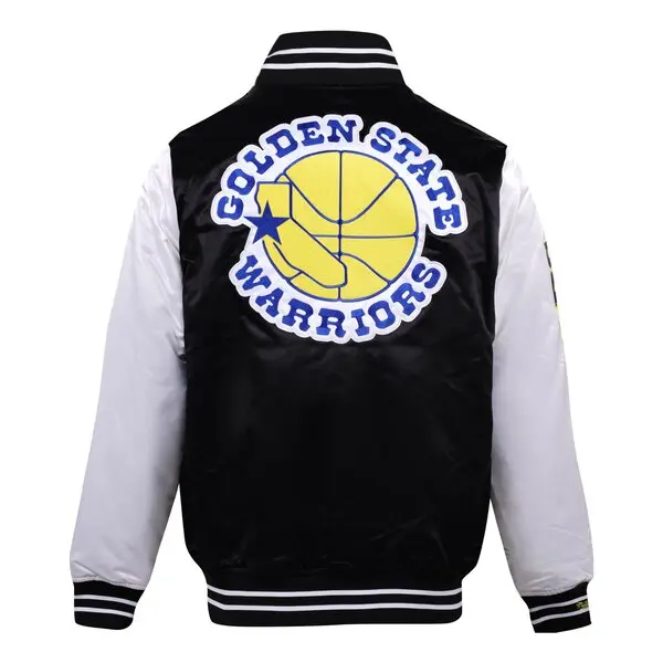 Mitchell & Ness X Nba Golden State Warriors Varsity Satin Jacket