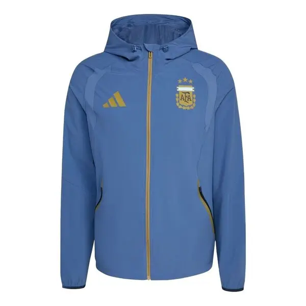 Adidas Argentina Tiro Travel Full Zip Windbreaker - Crew Blue