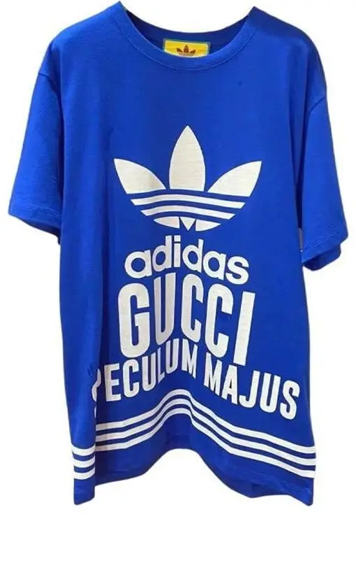 Gucci X Adidas Oversized Cotton T-shirt - Blue