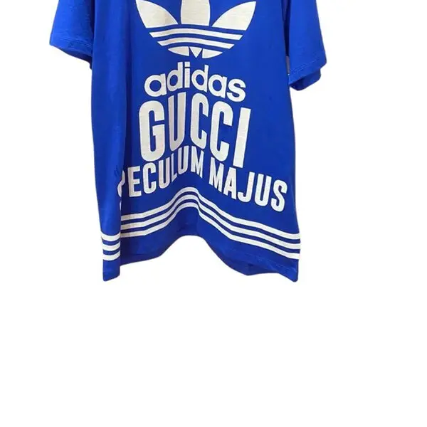 Gucci X Adidas Oversized Cotton T-shirt - Blue