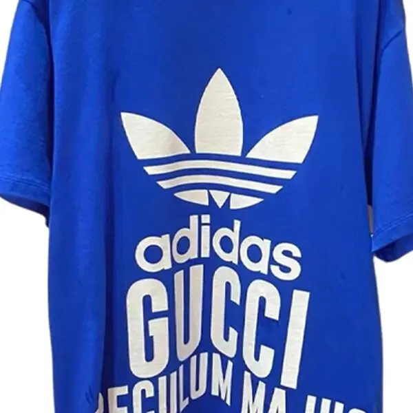 Gucci X Adidas Oversized Cotton T-shirt - Blue