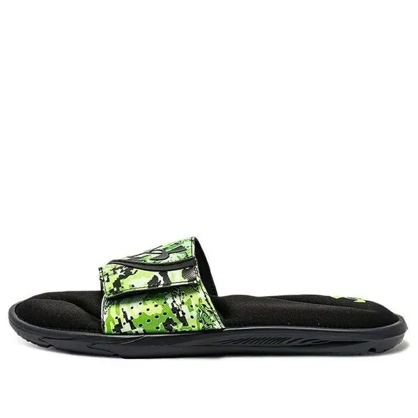 Under Armour Ignite 6 Graphic Strap Slide - Black/green