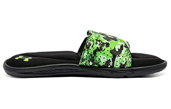Under Armour Ignite 6 Graphic Strap Slide - Black/green
